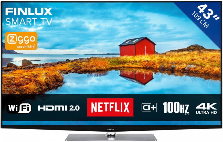 Finlux 43 inch (109cm) LED 4K Ultra HD Smart TV met Wi-Fi - Tvs.nl